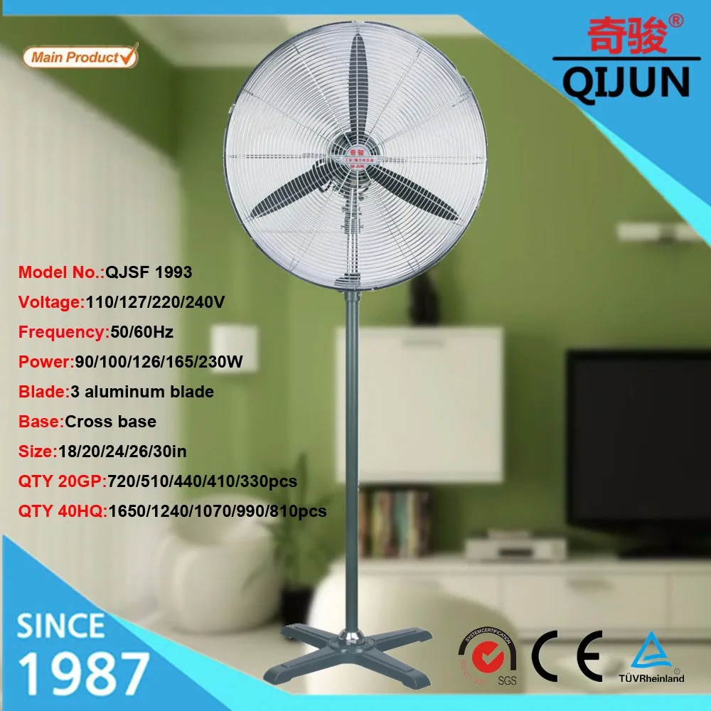 18 26 30inch Ox Industrial Stand Fan Price Aluminum Blade Fan - Buy 3 ...