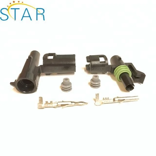 1 Way Male Female Delphi Weatherpack Housing Connectors Waterproof Auto ...
