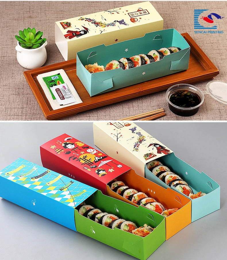 Colorful Custom Printed Sushi Drawer Paper Box - Sencai