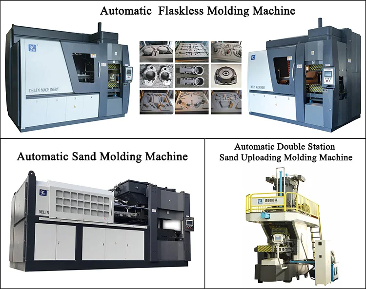 Automatic double station foundry sand casting green sand moulding ...