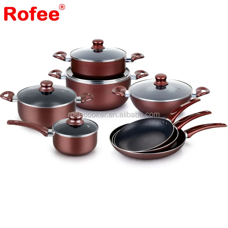 13-pcs Hot Pink Non-stick Ceramic Coating Cookware Set For Kitchen ...
