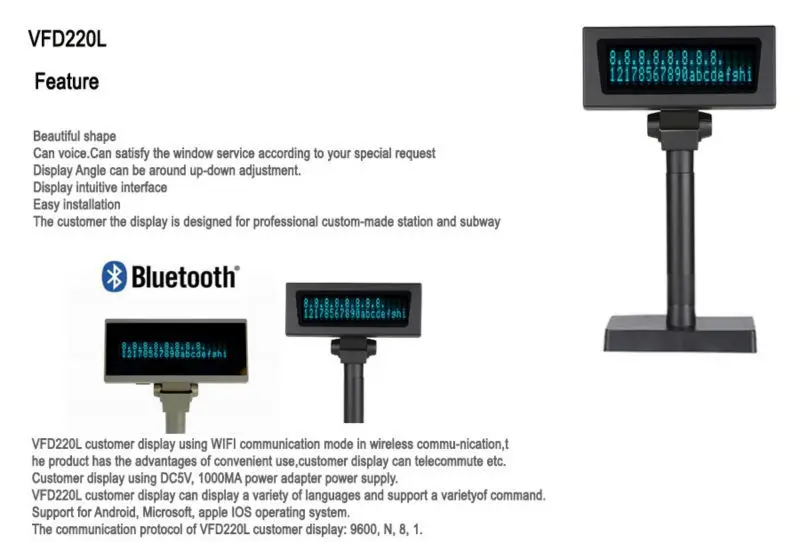 Customer Display Cd5220 Pos System 2 Lines Vfd Pos Display - Buy High ...