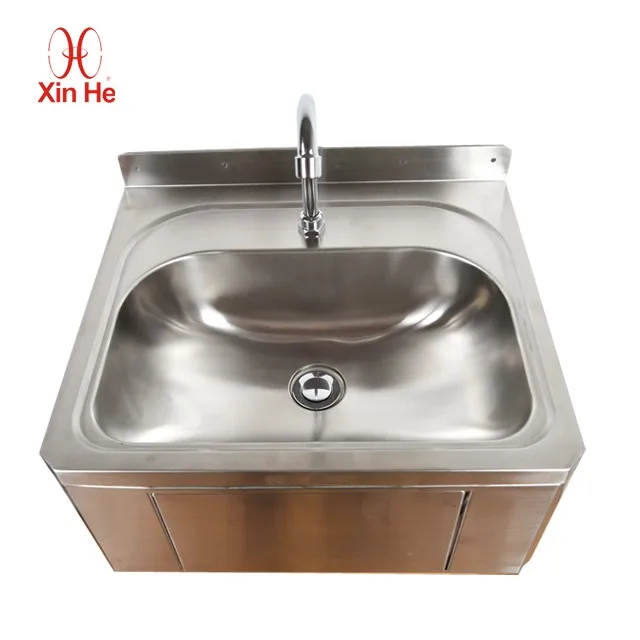 Stainless Steel Knee Operated Hand Wash Sink /hotel Kitchen Wall ...
