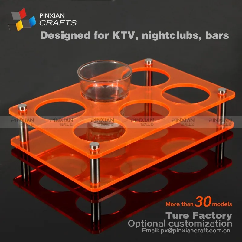 Factory Customize 6 Holes Bar Bottle Rack-water Cup Rack Acrylic Wine ...
