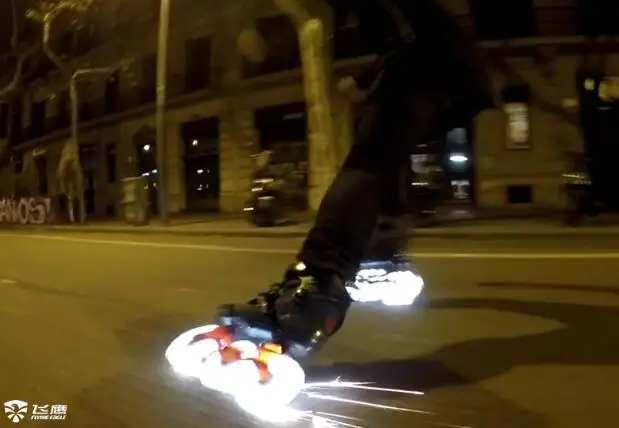 Flying Eagle Lazerwheelz 125mm Led+spark Wheels - High Rebound PU