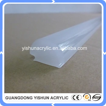 Customized Opal / Milky White Extruded Diffuser Acrylic Pmma Profiles ...
