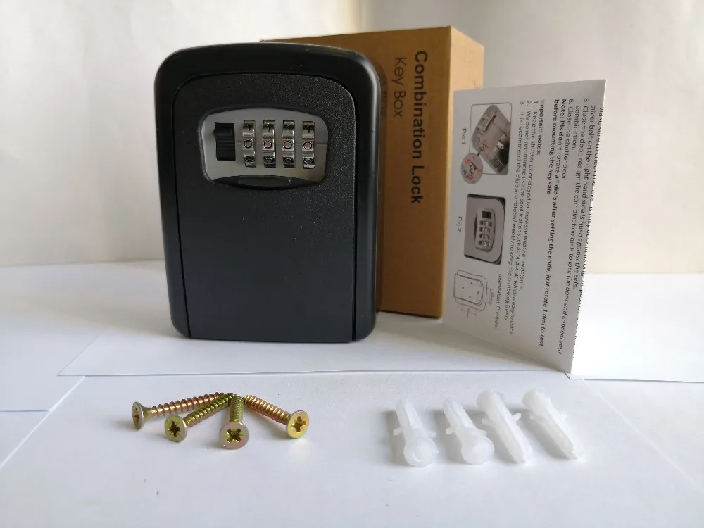 Outdoor Wall Mounted Small Key Safe Box Combination Key Hidden Storage ...