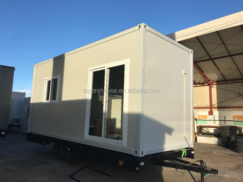 Container Caravan Moving Cold Steel Rolling Container House In ...