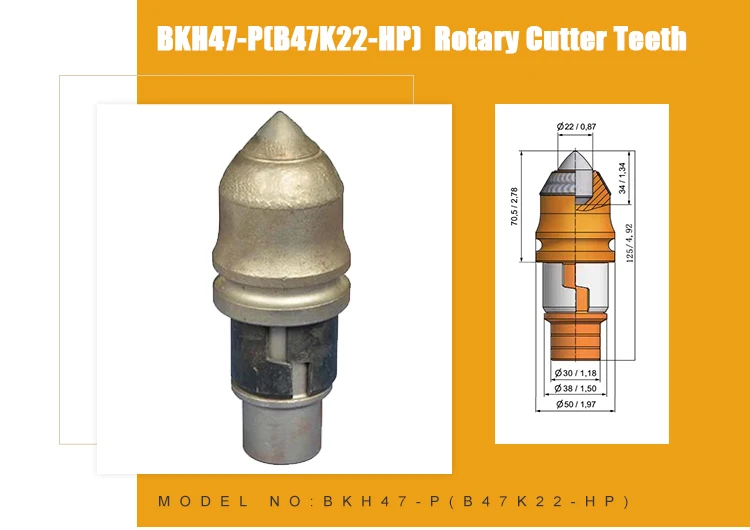 Betek Teeth B47P Round Shank Bits - High Performance Drilling