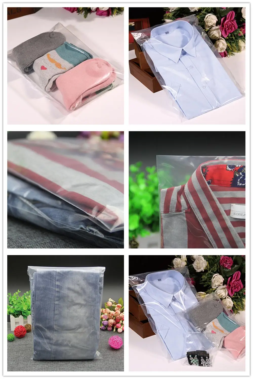 Transparent Custom Logo Cheap OPP Polybag Plastic Opp Packing Bag ...