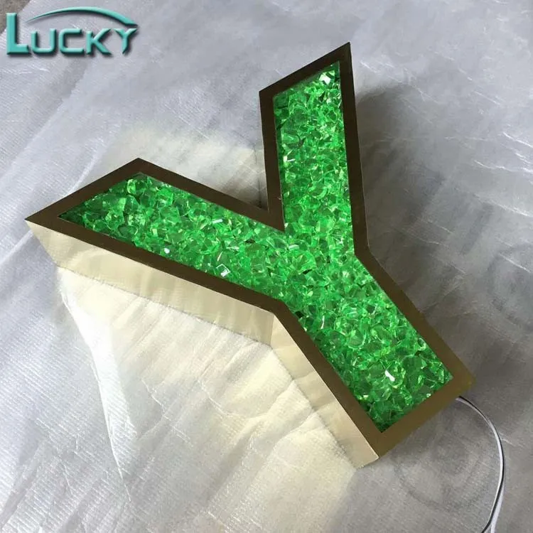 Newest Diamond Effect Crystal Signage Front Lit Led Channel Letters ...