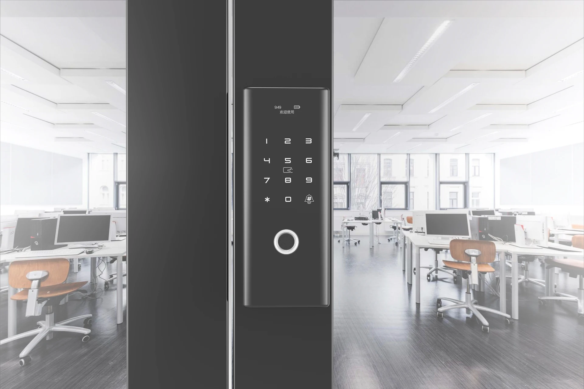 2019 New Style Smart Glass Door Lock App Remote Control Smart Card Door ...