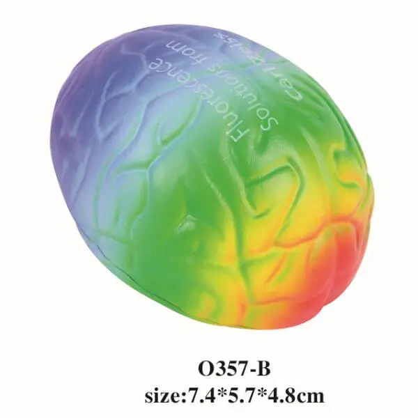 Pu Stress Promotional Gift Stress Ball Brain Shaped Foam Promotional ...