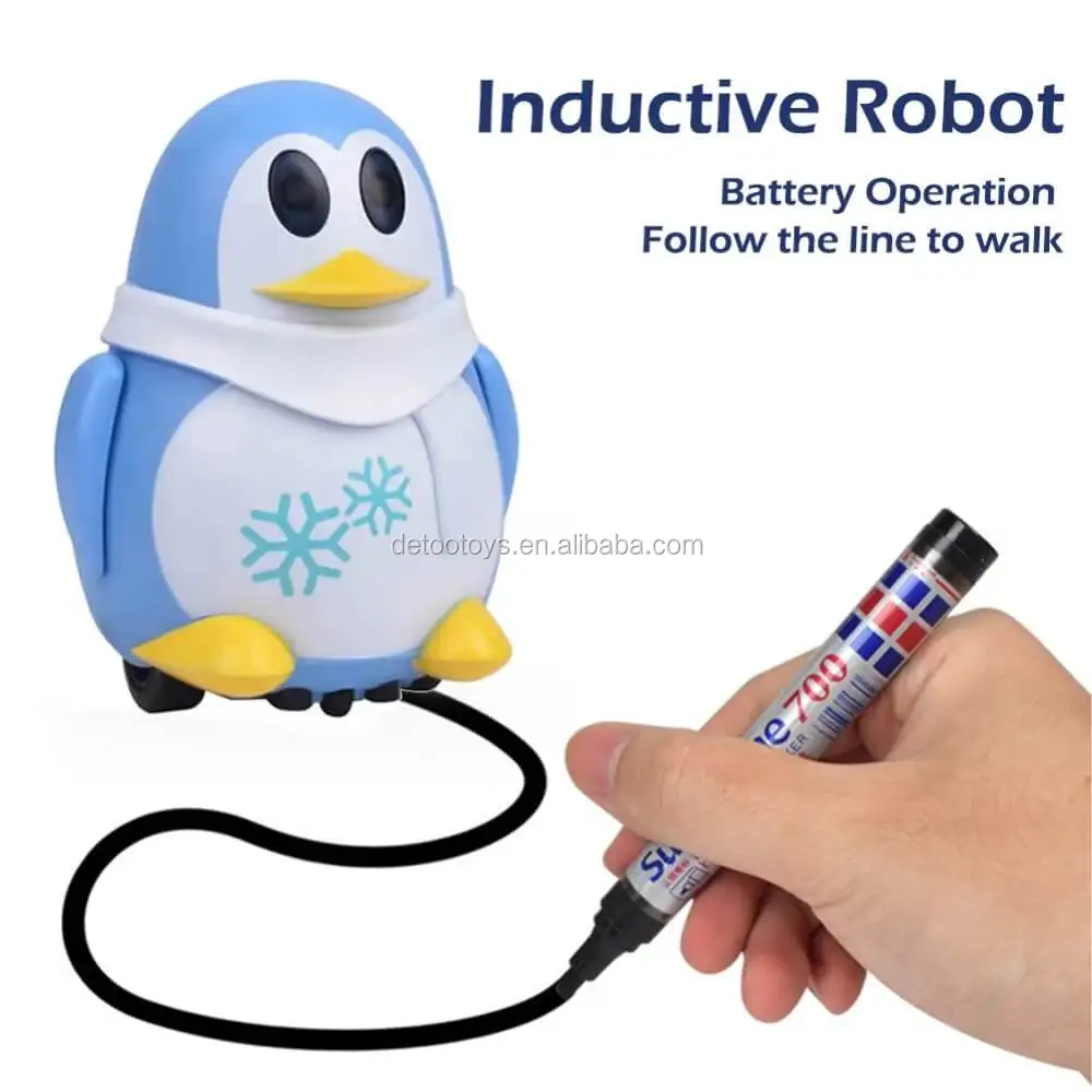 Detoo Electric Robot Toys Inductive Cartoon Toy Drawing Line Follower ...