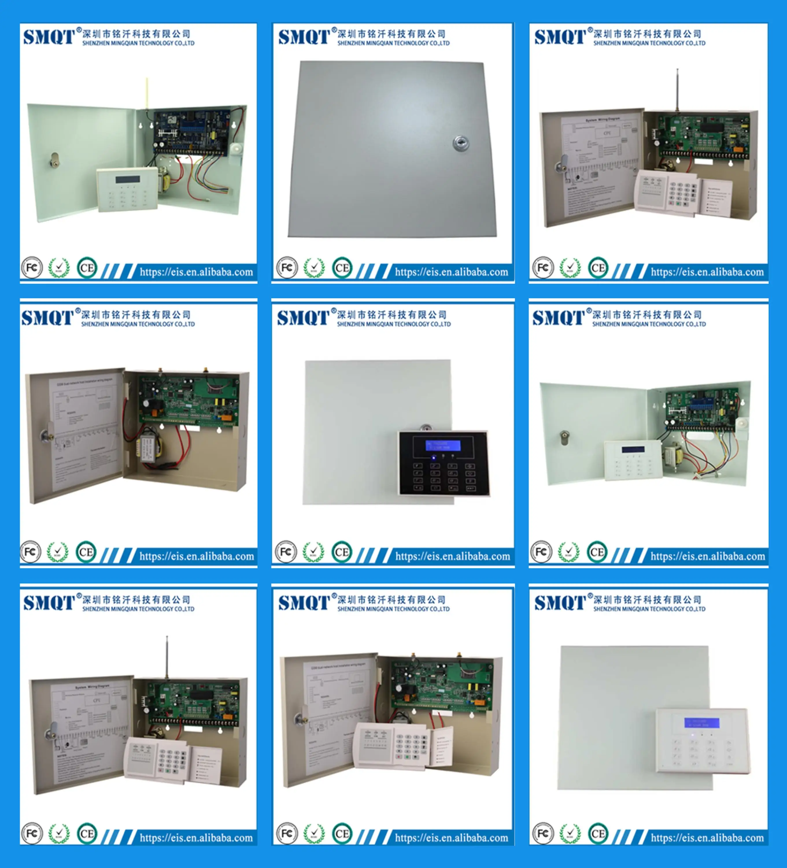 24 Zone Install Burglar Alarm Control Panel Eb-850 - Buy 8wired And 16 ...