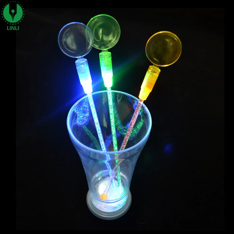 Customised Night Club Logo Drinking Flashing Led Stirrers Multicolor ...