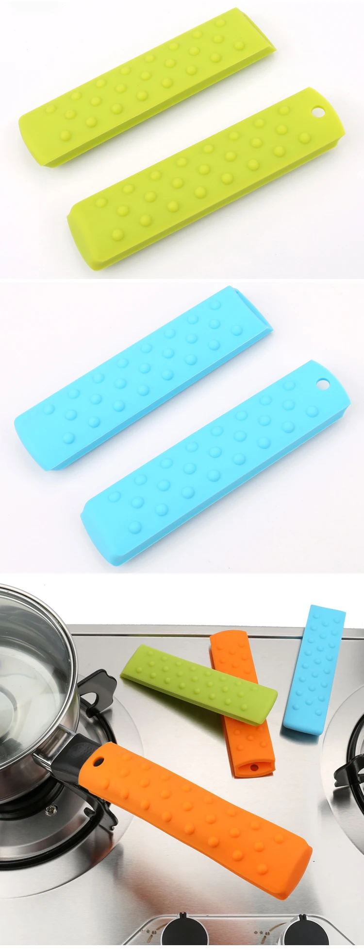 Silicone Handle Holder,Heat Protecting Silicone Hot Handle,Silicone Pot ...