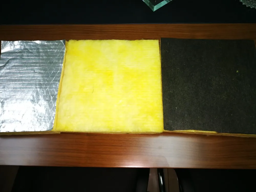 Black Faced Fiberglass Insulation Wuth Tissue And Cloth Materials On Surface For Glass Wool And