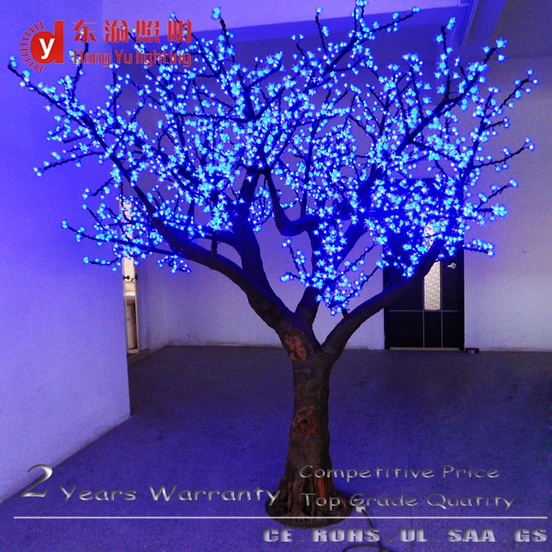 Blue Light Up Led Flower Decoration Cherry Blossom Christmas Tree Light ...