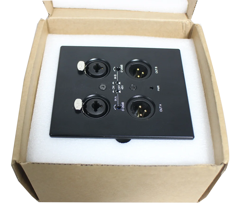 Poe Meeting Room Classroom Dante Wall Mounted I/o Port With 48v Phantom ...