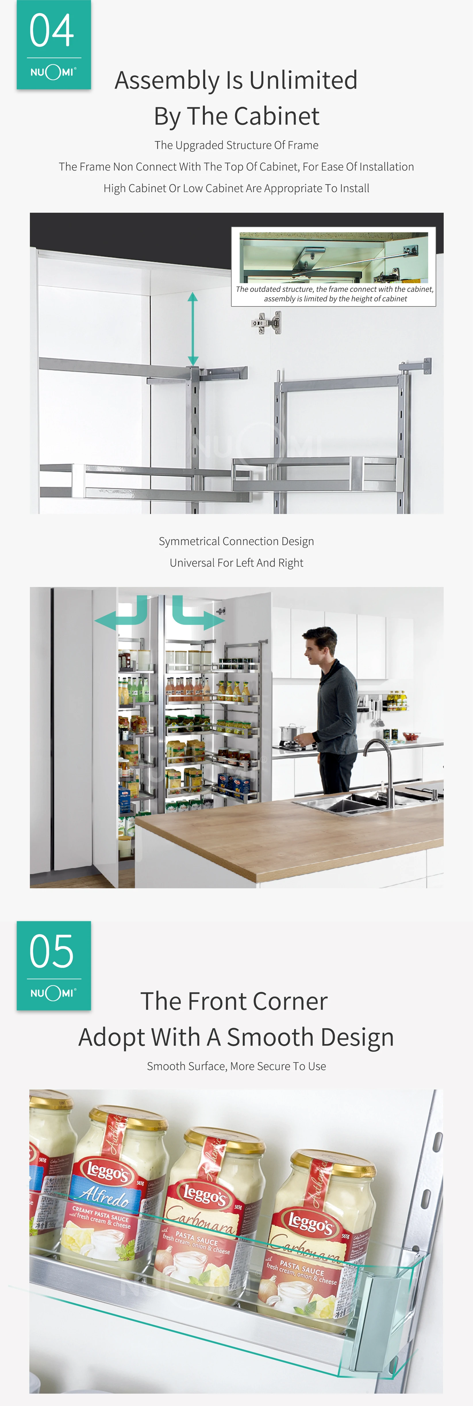 NUOMI TERRAS Series Kitchen Accessory Hardware Organizer