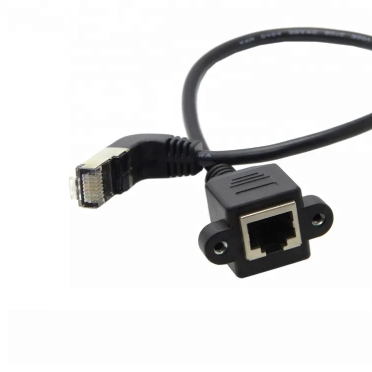 Top Angle Rj45 L Shape Cat5e Ethernet Network Lan Cable With Screw ...