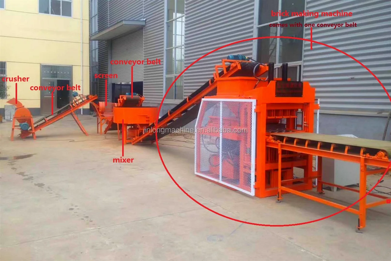 Interlocking Brick Machine JL4-10 Fully Automatic Hydraulic Block Clay ...
