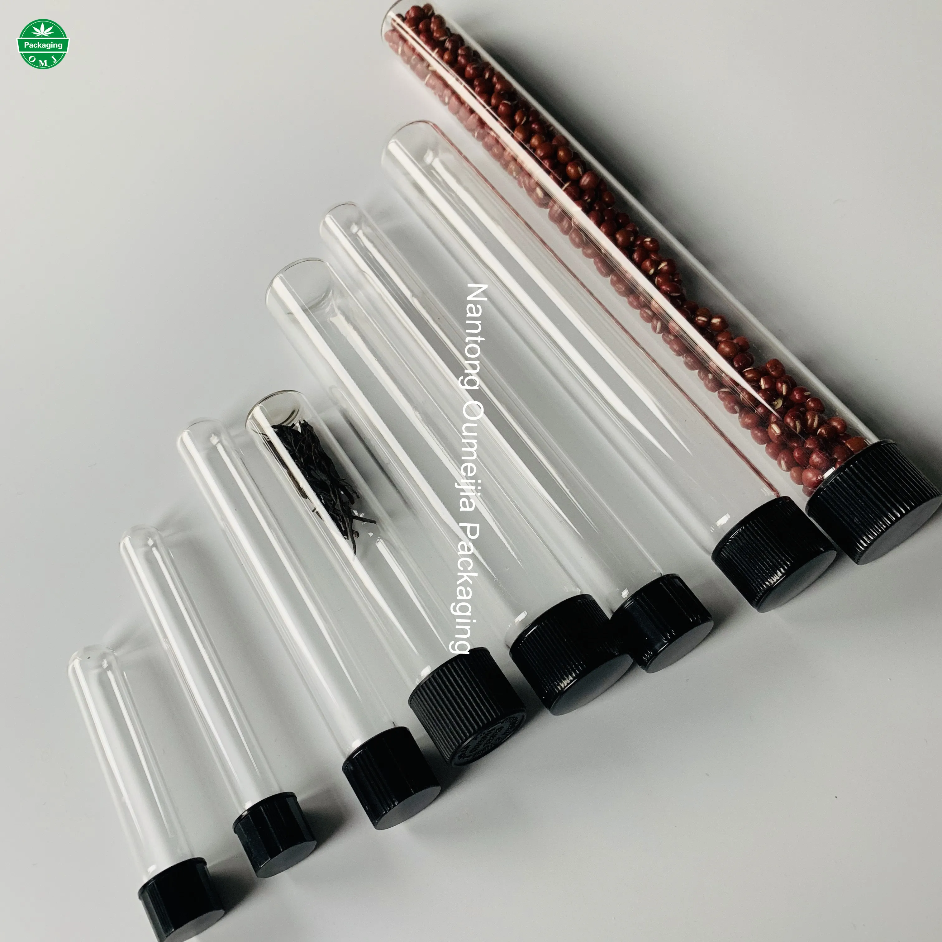 Clear Flat Bottom Screw Top Glass Tube For Pre-roll Or Wine Packaging ...