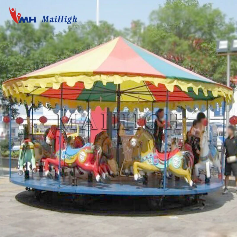 Cheap Amusement Rides Simple Carousel Mounted With Trailer For Sale ...