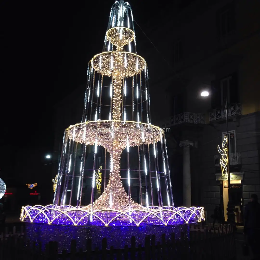 Deck Your Fountain with Christmas Lights by Deasonlighting
