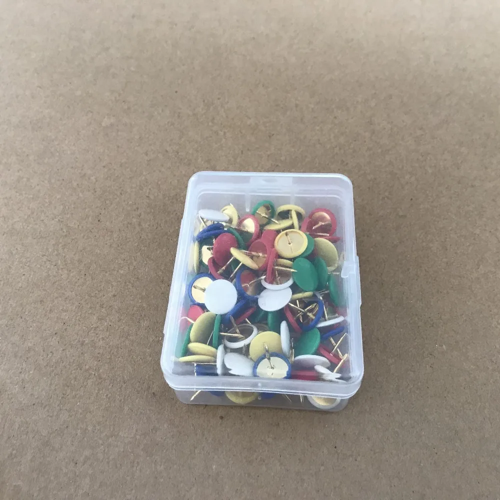 Sliver Thumb Tack Flat Head Push Pin for Cork Board - DDI