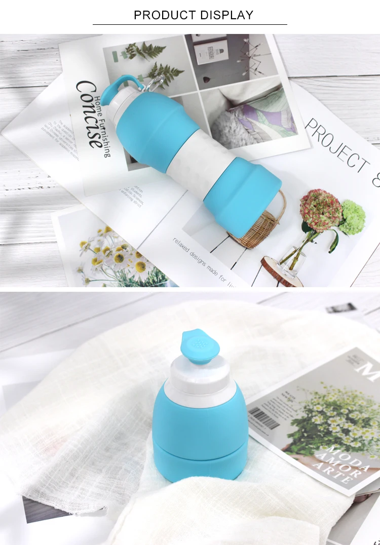 580ml Bpa Free Promotional Collapsible Silicone Foldable Sports ...