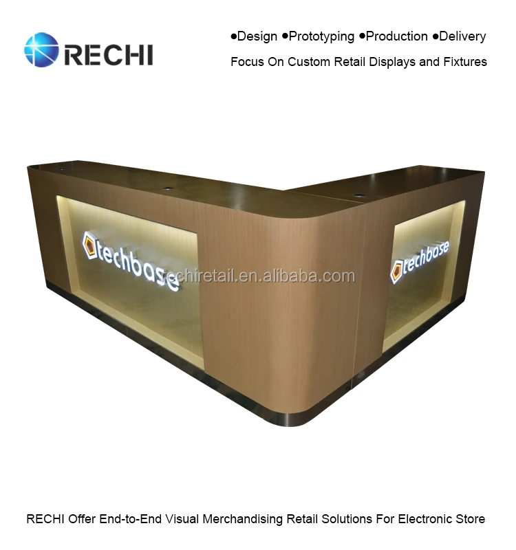 RECHI Custom Hi-End Wood Cashier for Retail Mobile Shop