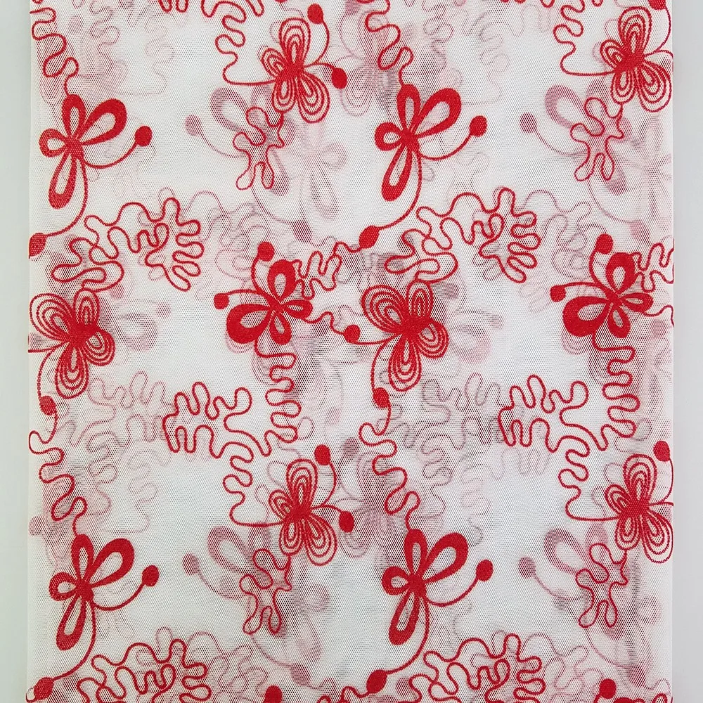 Poly Spandex Soft Power Mesh Flock Fabric For Garment - Buy Flocked ...