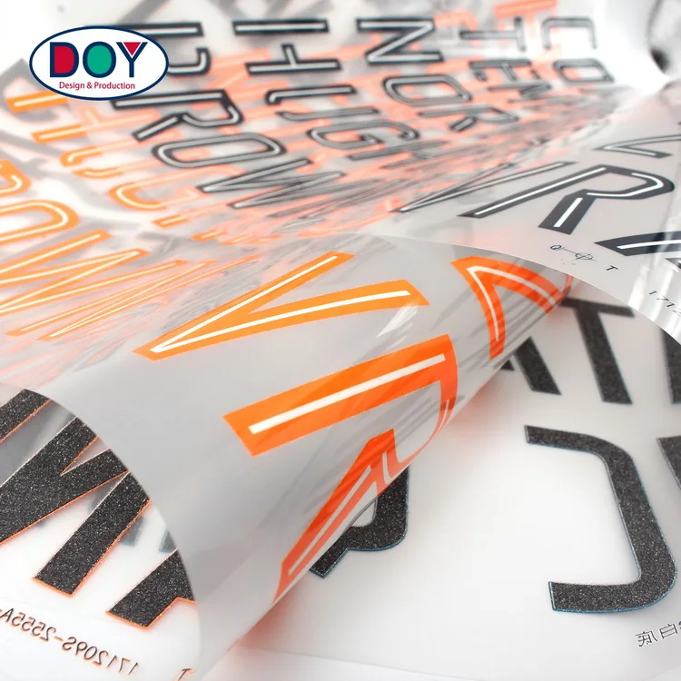 Custom Letters Numbers Stretch Plastisol Heat Transfer Printed Sticker ...