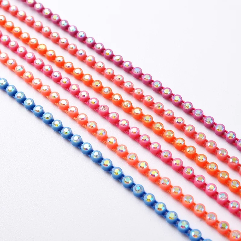 Wholesale Rhinestpne Ab Crystal Trimming,Plastic Trimming Rhinestone ...