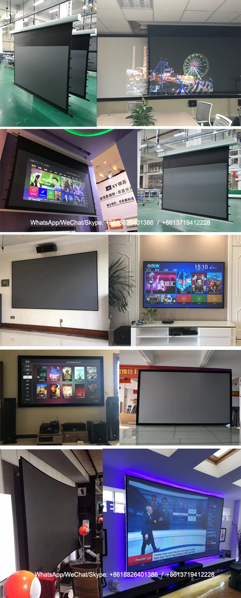 Xyscreen High Definition Black Diamond Projection Screen Projector ...