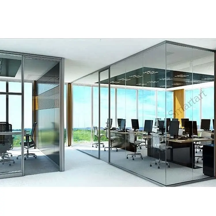 Direct Factory Price Aluminum Frame Curved Glass Partition - Buy Clear ...