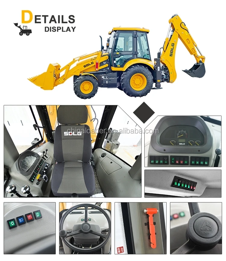 8 Ton Backhoe Loader Sdlg Brand B877 Construction Machinery For Gold ...