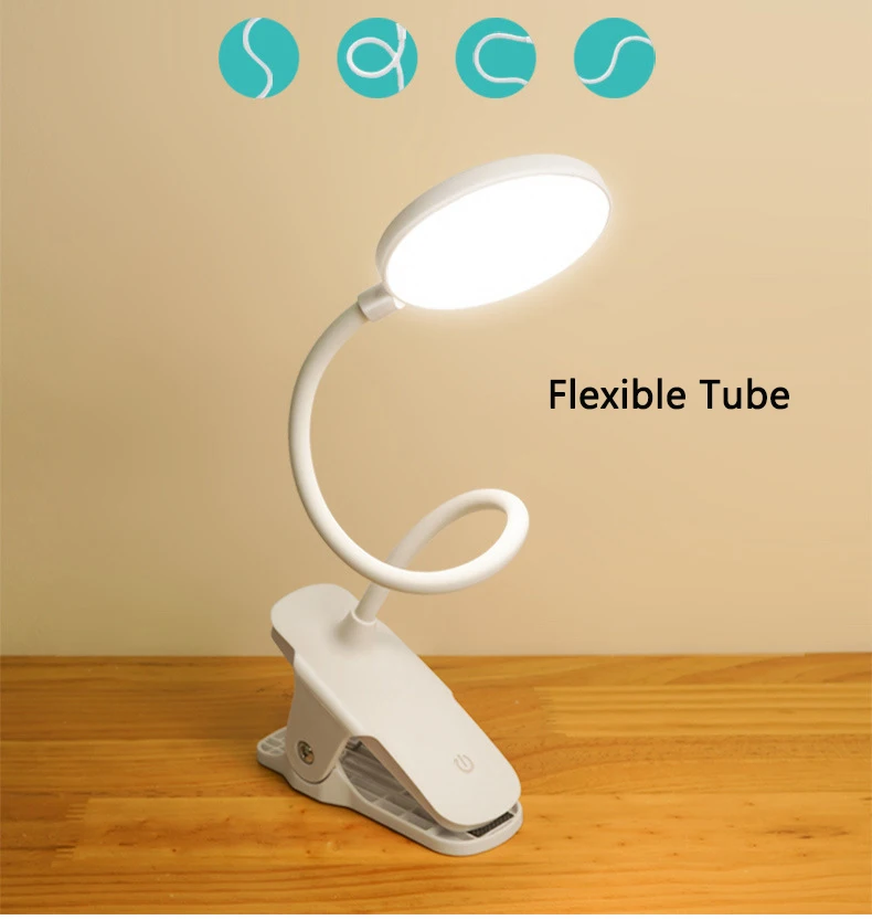 Flexible Gooseneck Table Lamp Clamp Desk Clip Lamp With Usb Charging ...