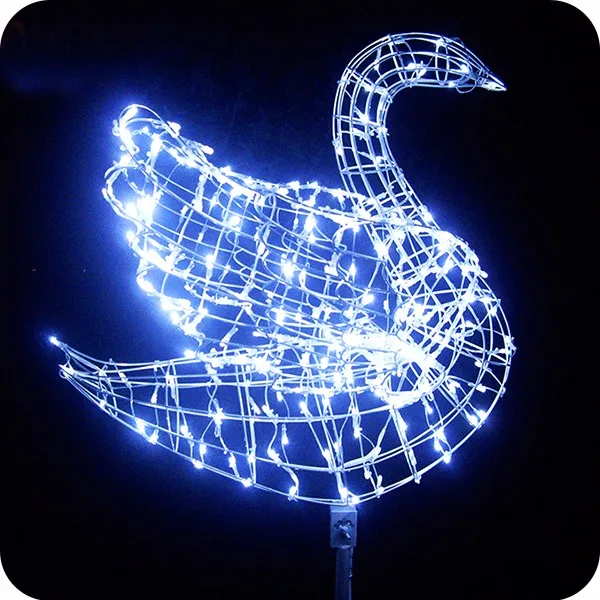 Acrylic Rgb Decorative Christmas Lighted Swan For Outdoor Decoration ...
