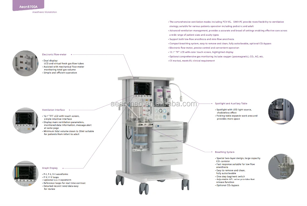 Ce Approved Anaesthesia Equipment Aeon8700a Medical Anaesthesia ...