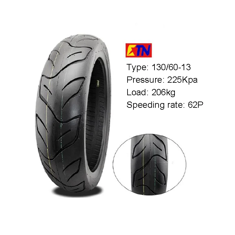 CCC Certified Motorcycle Tires - 130/60-13 Natural Rubber