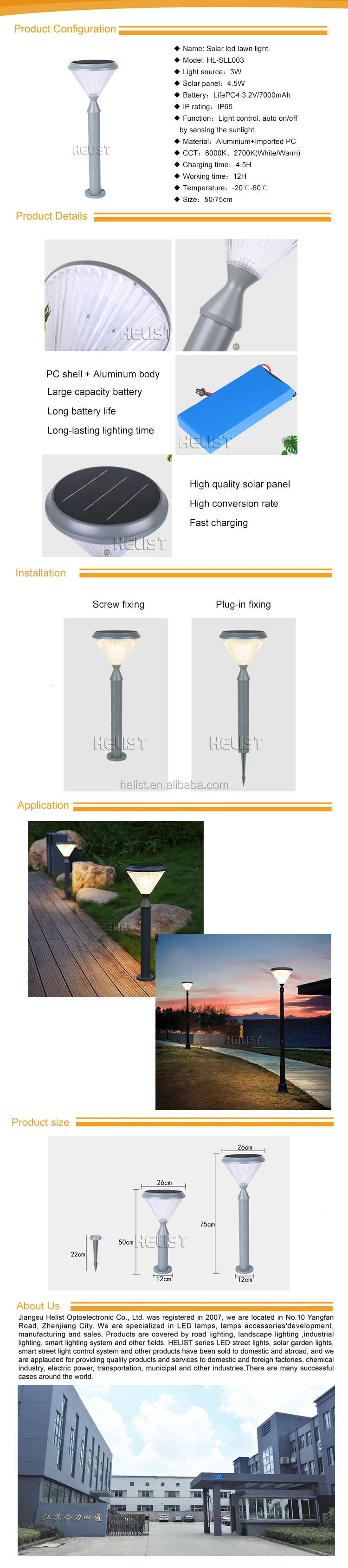 High Power Stainless Steel Ip65 Street Garden Square Solar Led Bollard ...