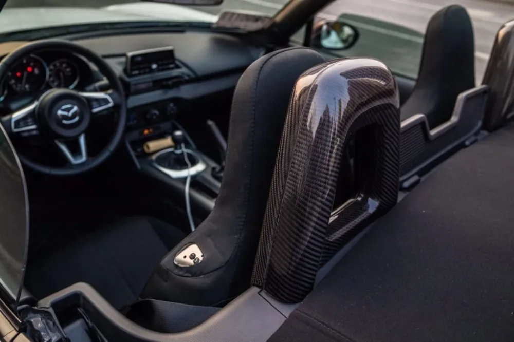 For Mazda Mx5 Miata Nd Carbon Fiber Headrest Roll Bars Back Cover - Buy ...