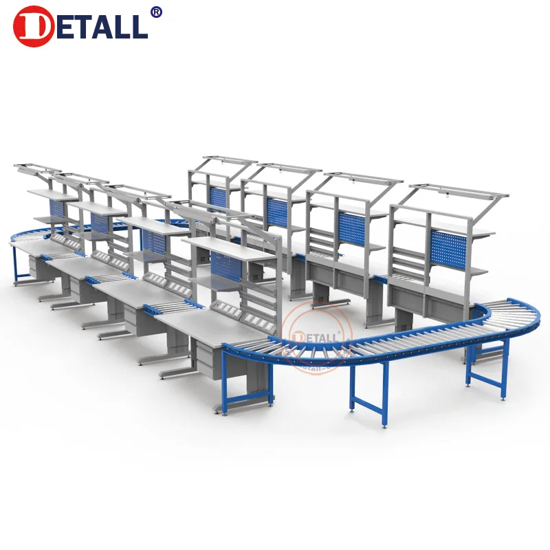 Electric Motor Automated Used Steel Roller Conveyor Assembling ...