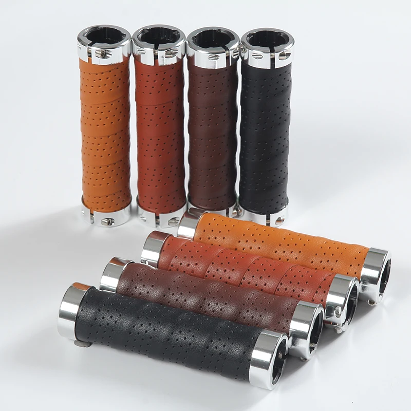 Kivi B010 Cow Leather 95 130 Mm Retro Road Bike Bicycle Handlebar Grips ...