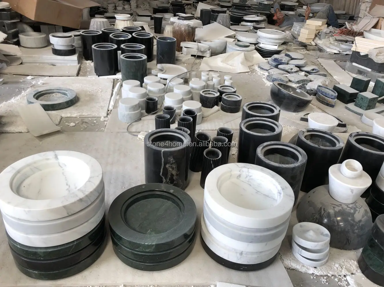 Natural Stone Rectangular Terrazzo Serving Tray Kitchen Appliance ...