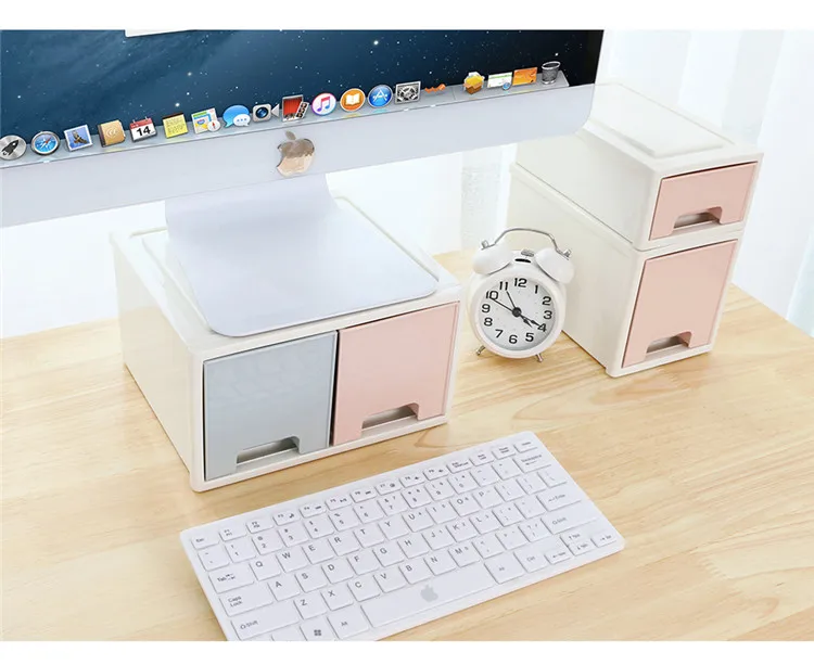 Multifunctional Plastic Desktop Computer Monitor Stand Riser With ...