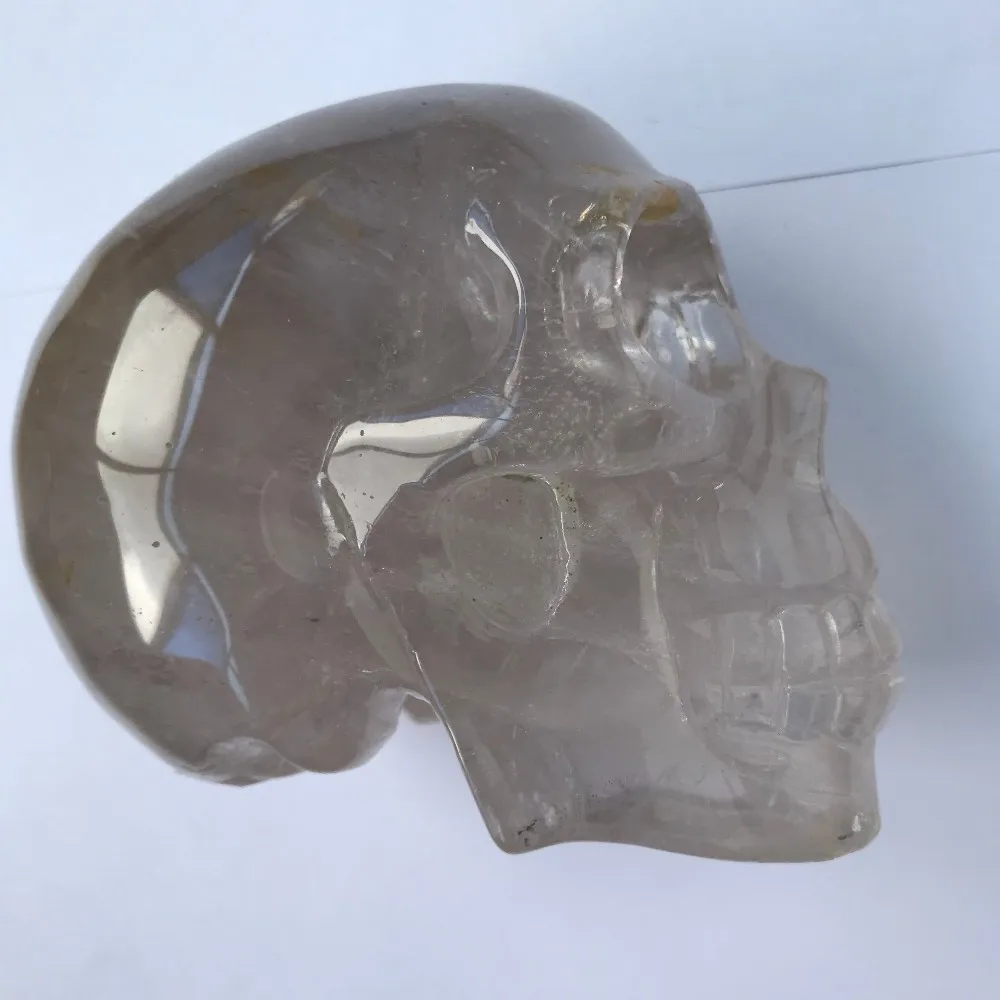 natural realistic carved human quartz crystal healing skulls cranium ...